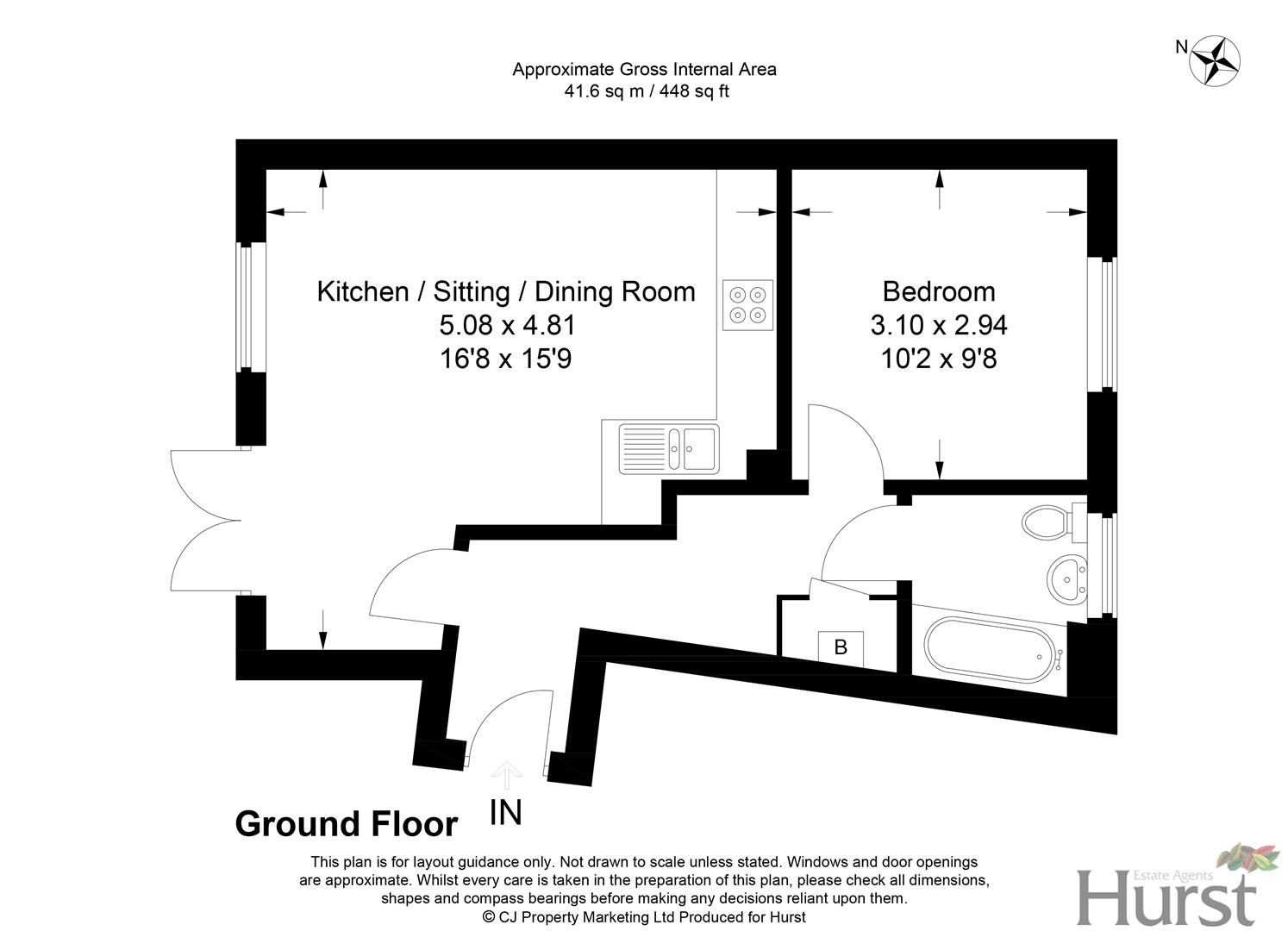 1 bed flat for sale in Grange Drive, High Wycombe, Private Patio Area ...