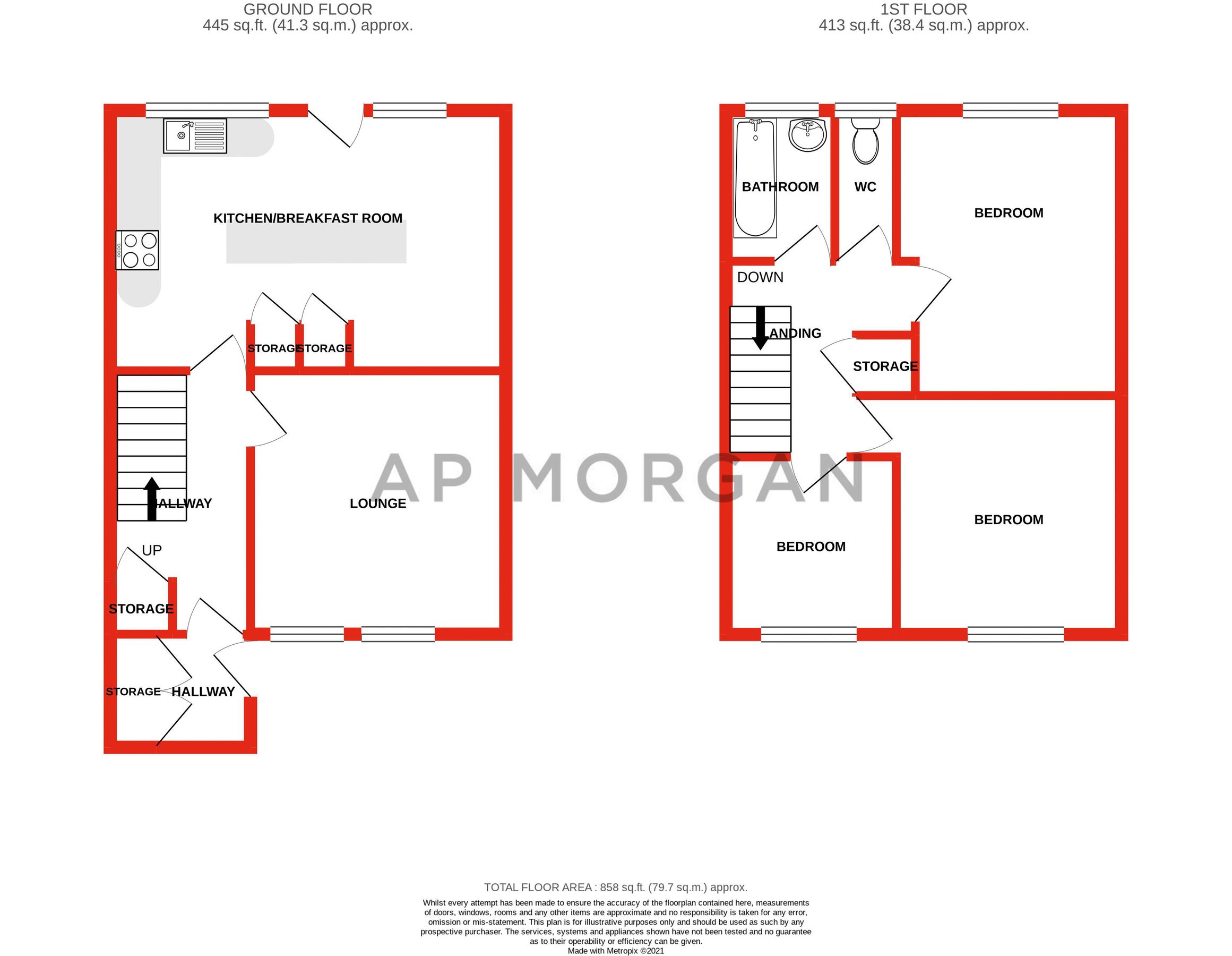 3 Bed End Terrace House For Sale In Ashdown Close Rubery Rednal