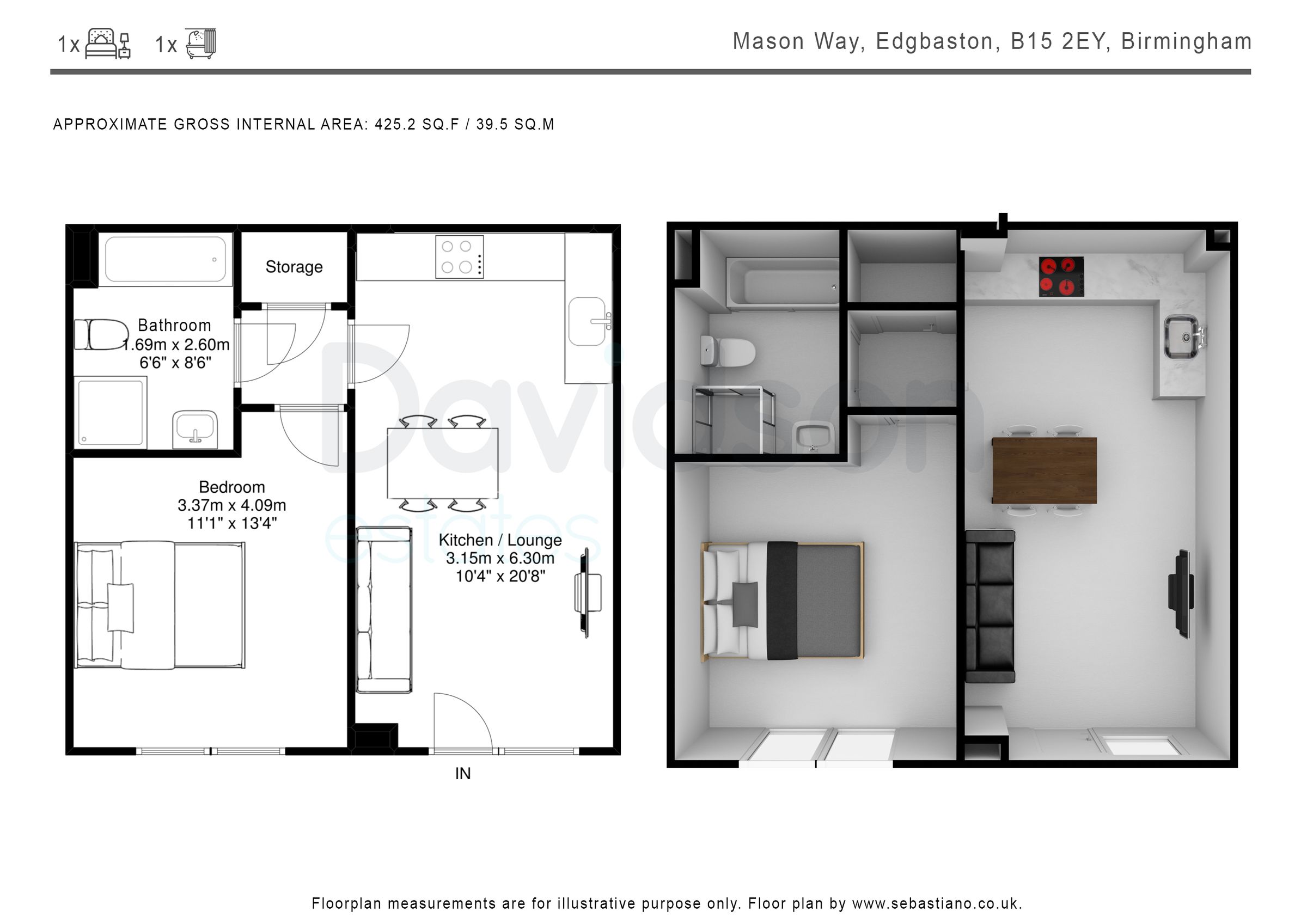 1 bed flat to rent in Mason Way, Edgbaston, Birmingham B15 - Zoopla