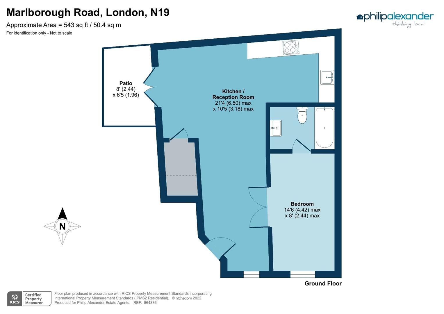 1 bed flat for sale in Marlborough Road, Upper Holloway N19 - Zoopla