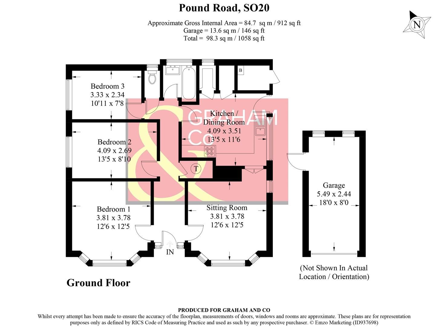 3 bed detached bungalow for sale in Pound Road, Over Wallop ...