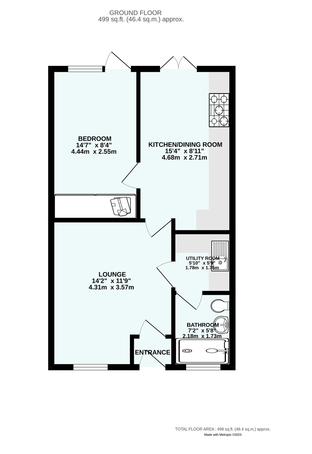 1 Bed Terraced Bungalow For Sale In Oak Close Kingsteignton Newton