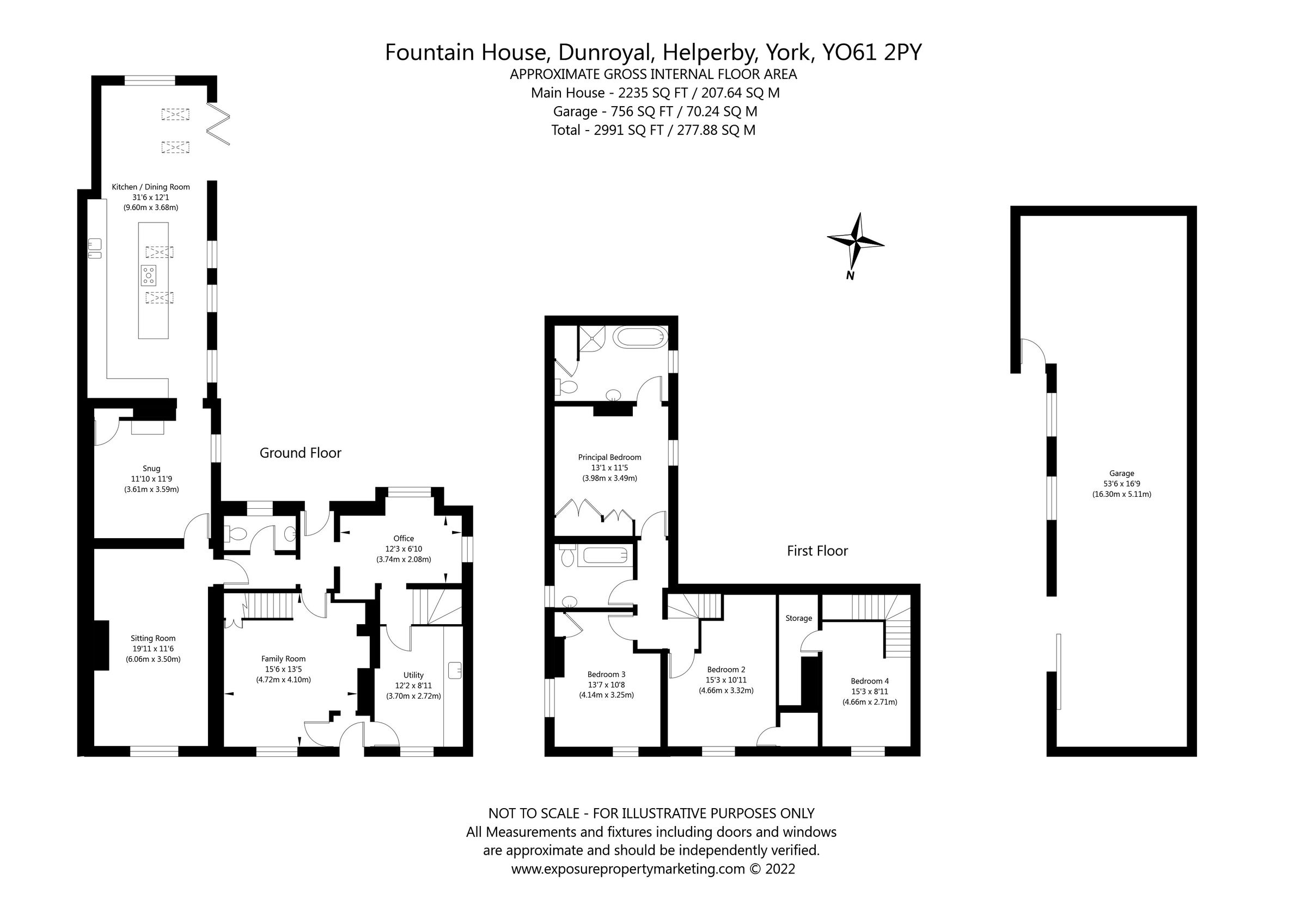4 bed detached house for sale in Dunroyal, Helperby, York, North ...