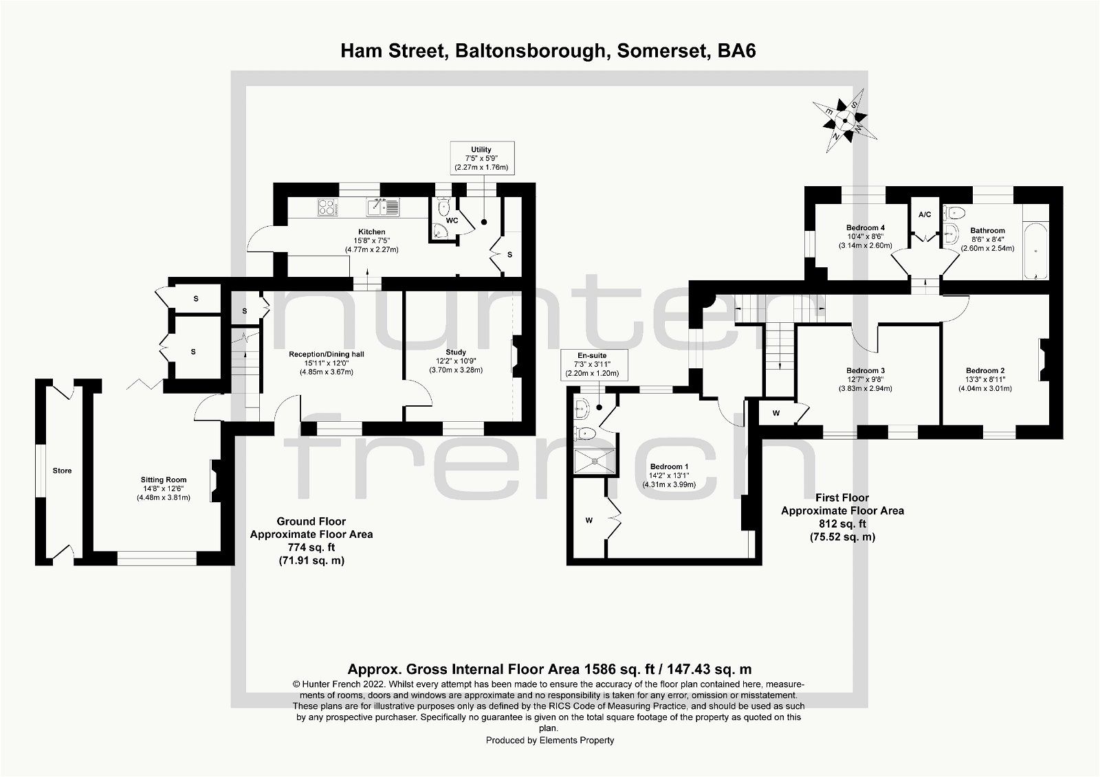 4 bed semi-detached house for sale in Ham Street, Baltonsborough ...