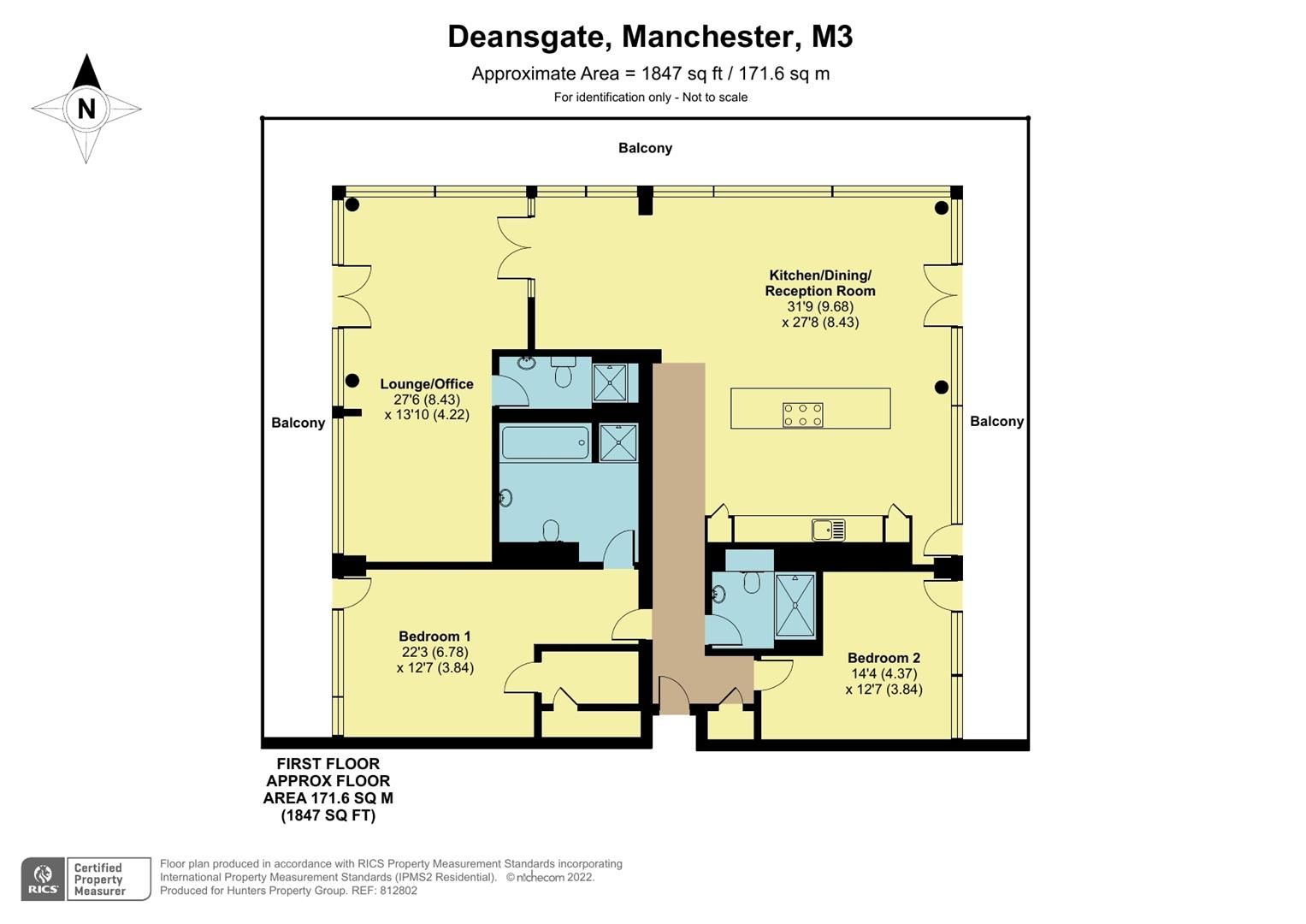 3 bed flat for sale in Deansgate, Manchester M3 - Zoopla