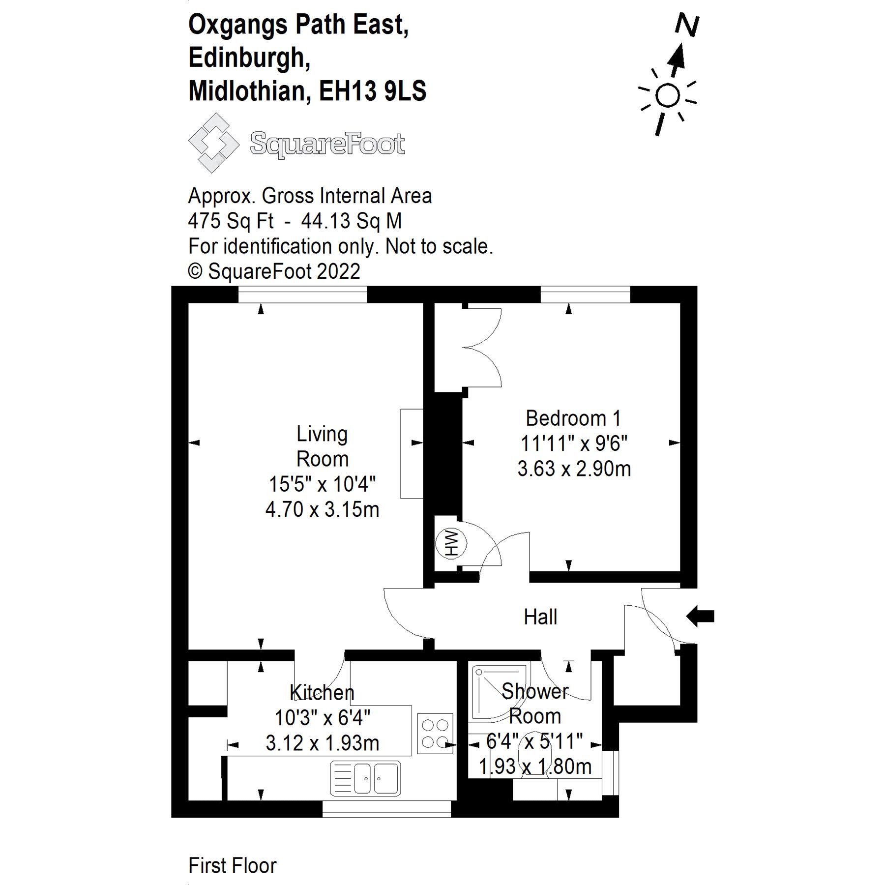 1 bed flat for sale in 4/3, Oxgangs Path East, Oxgangs, Edinburgh EH13 ...