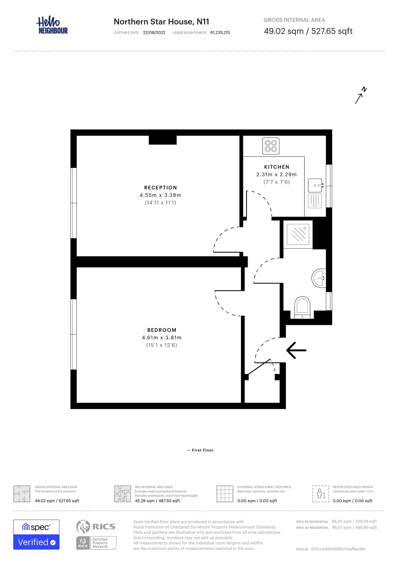 1 bed flat to rent in High Road, London N11 - Zoopla