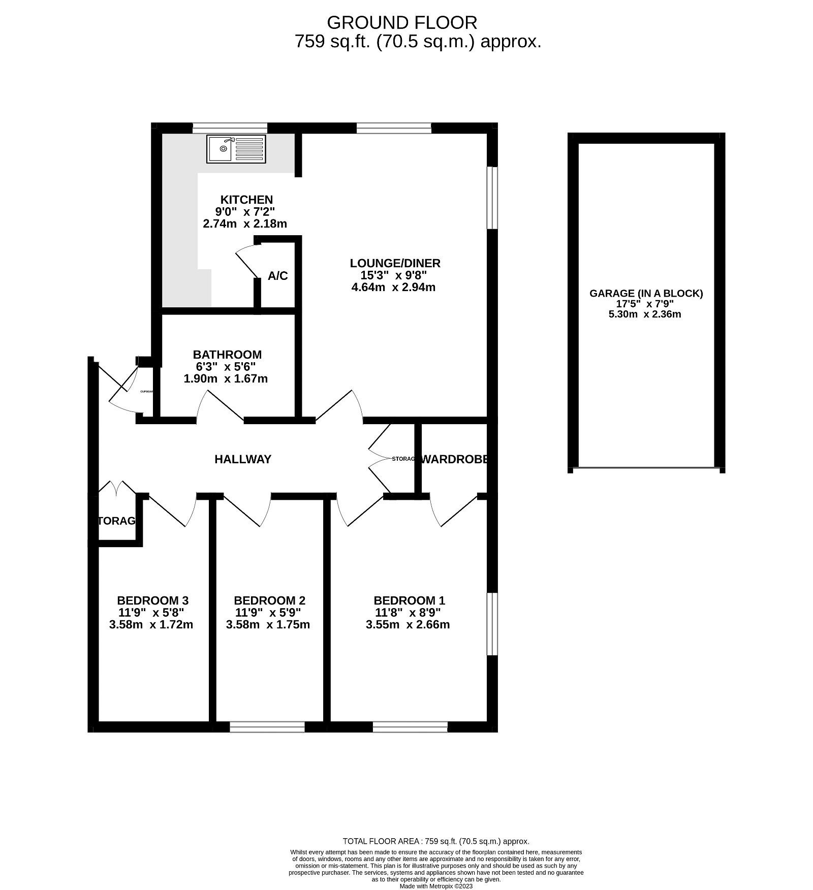 3 bed flat for sale in Kings Road, Fleet GU51 - Zoopla