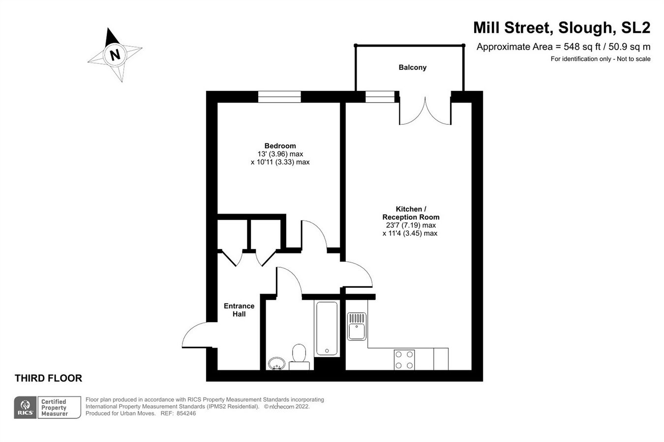 1 bed flat for sale in Foundry Court, Mill Street, Slough, Berkshire ...