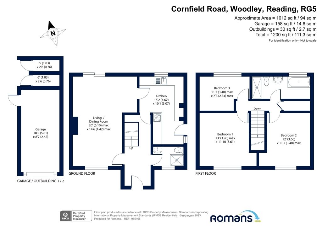 3 bed semi-detached house for sale in Cornfield Road, Woodley, Reading ...