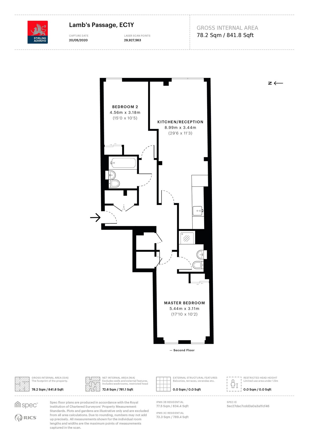 2 bed flat to rent in Lambs Passage, London EC1Y - Zoopla