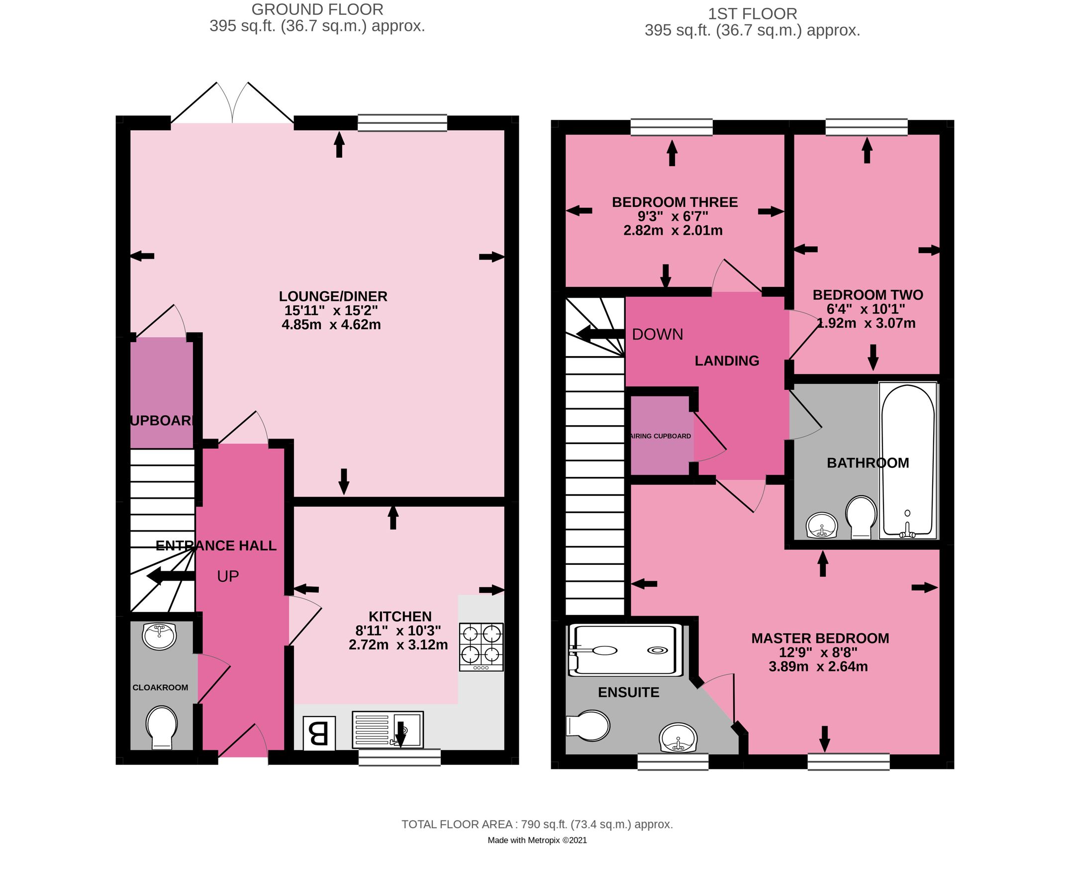 3 bed terraced house for sale in Ruston Close, Hartford, Huntingdon ...