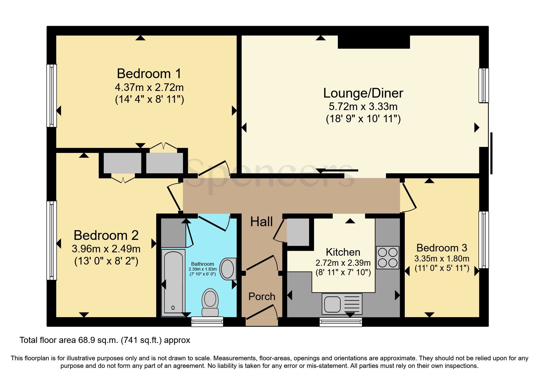 3 bed bungalow for sale in Pensilva Close, Wigston, Leicestershire LE18 ...