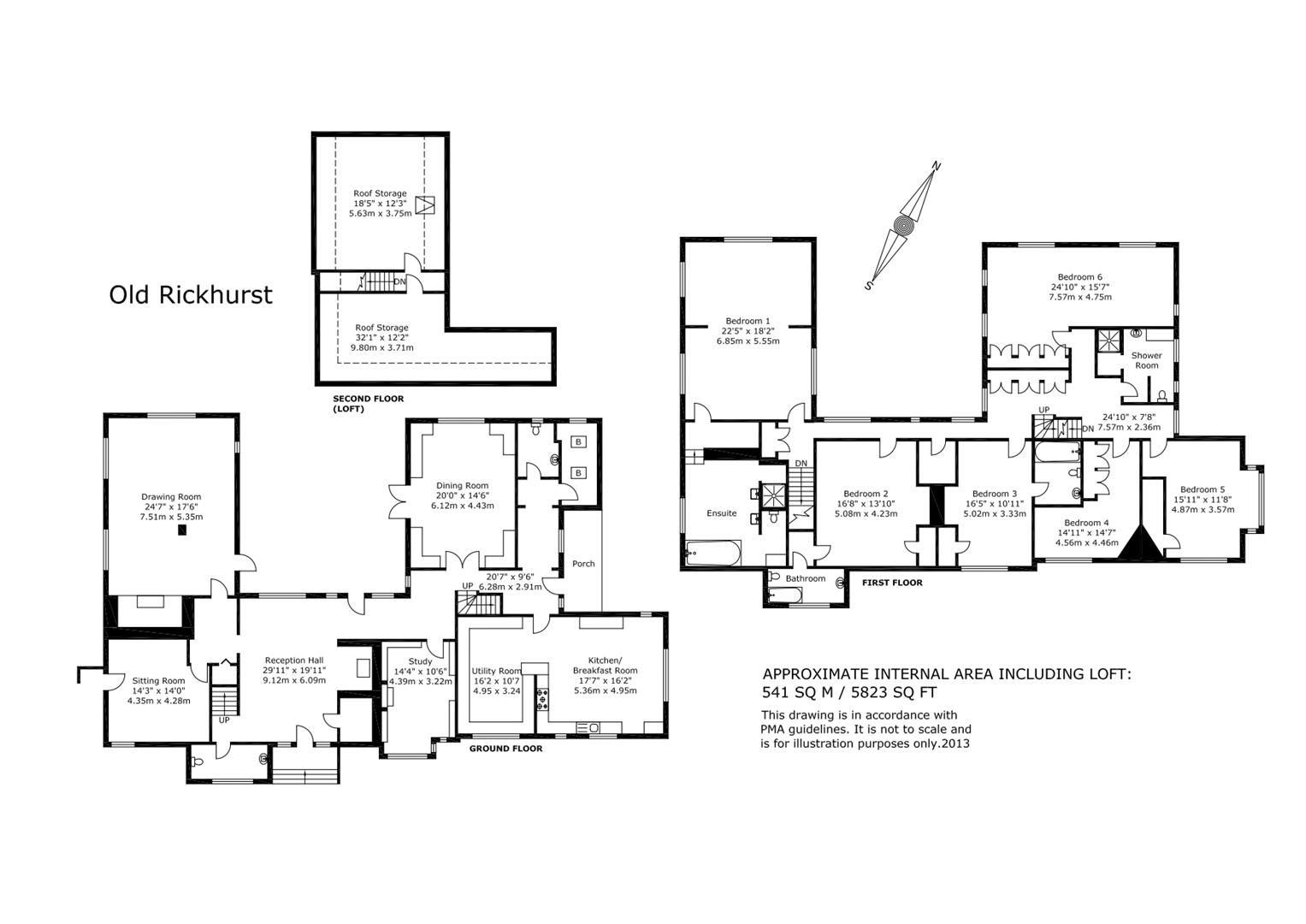 6 bed detached house for sale in Alfold Road, Dunsfold, Godalming GU8 ...