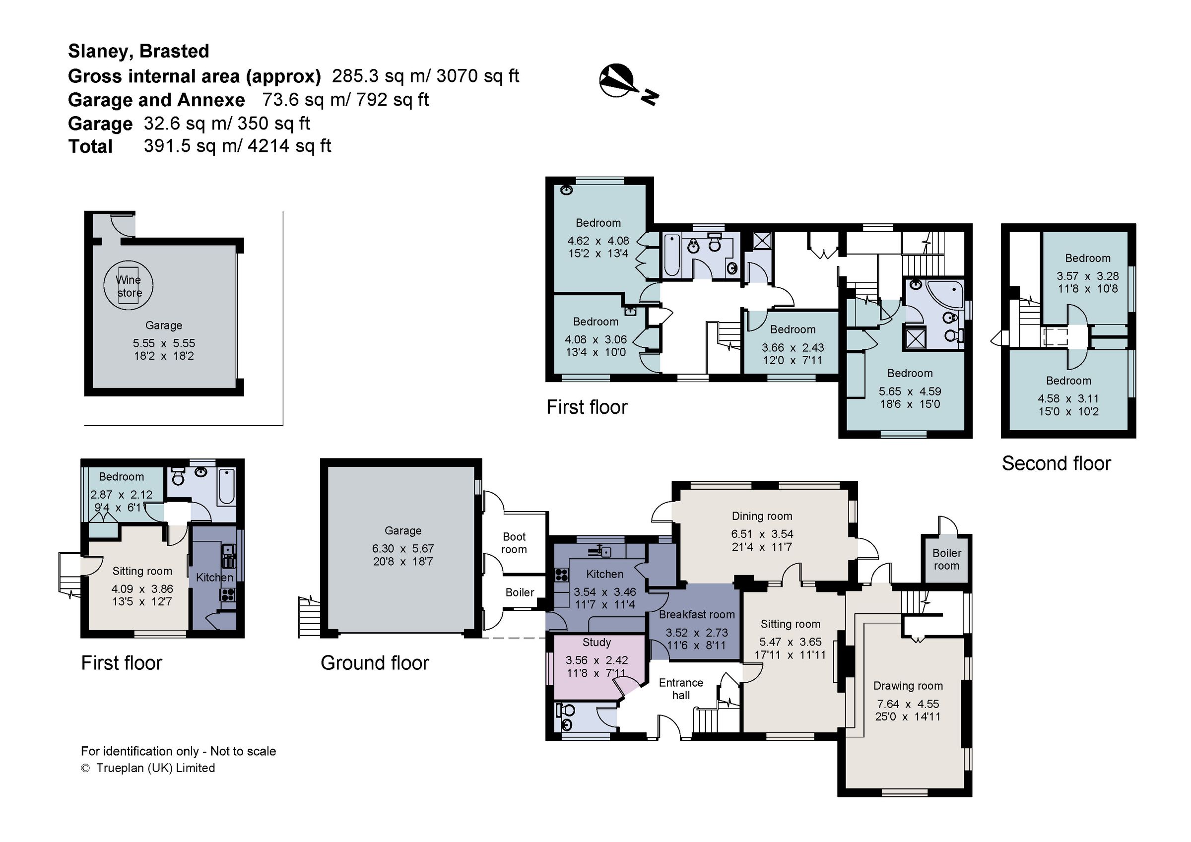 6 bed detached house for sale in Chart Lane, Brasted, Westerham, Kent ...