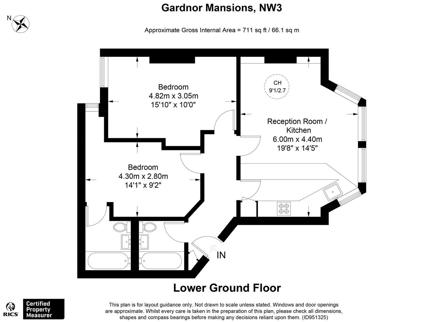 2 bed flat to rent in Gardnor Mansions, Church Row, Hampstead NW3 - Zoopla