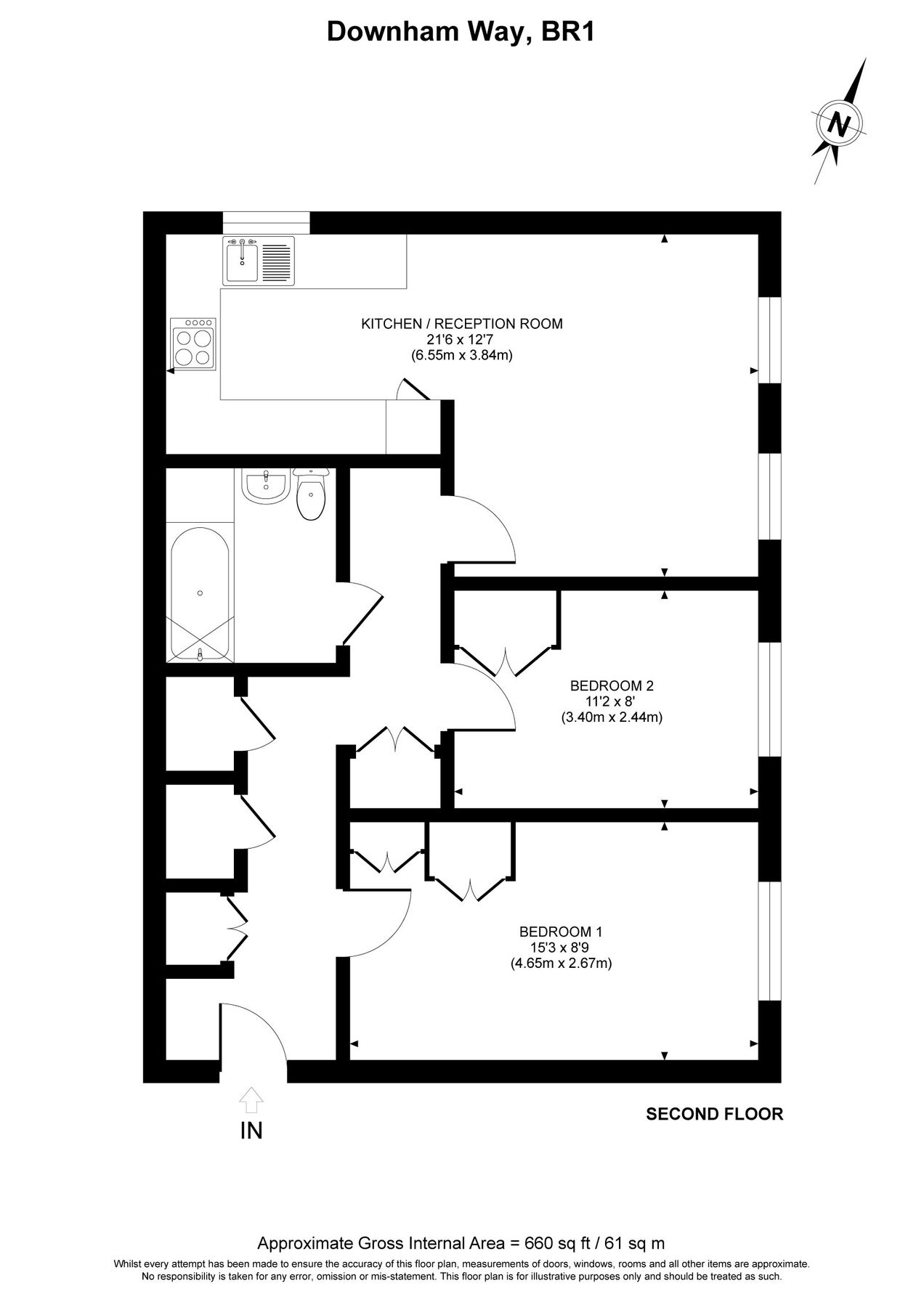 2 bed flat for sale in Downham Way, Bromley, Kent BR1 - Zoopla