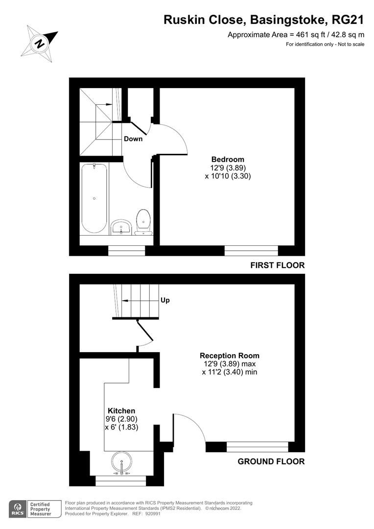 1 bed terraced house for sale in Ruskin Close, Basingstoke RG21 - Zoopla