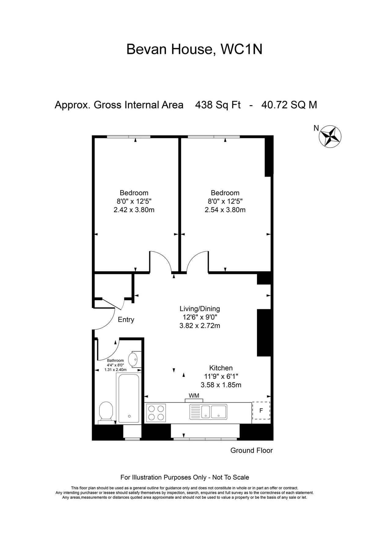 2 bed flat for sale in Bevan House, London WC1N - Zoopla