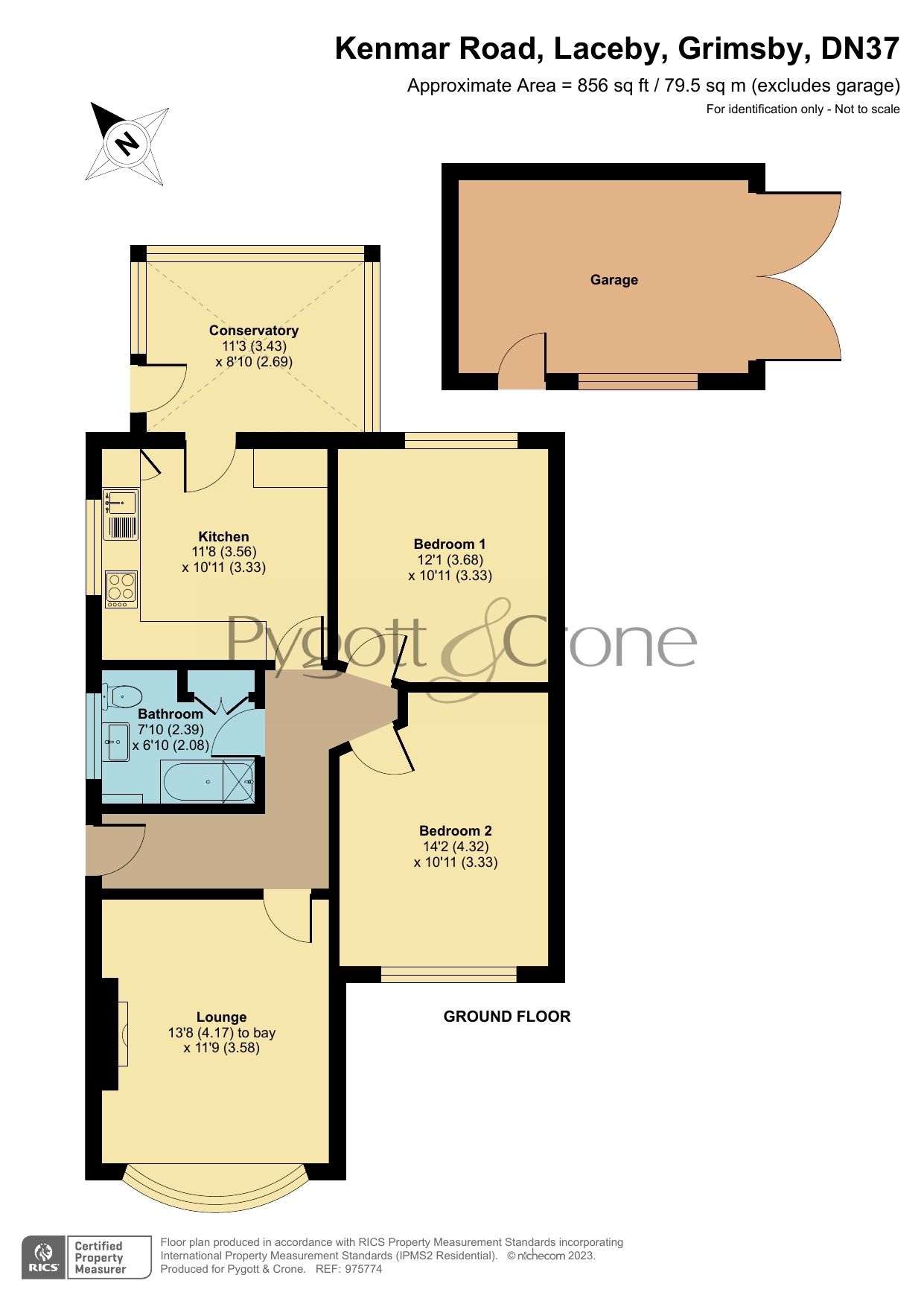 2 bed semi-detached bungalow for sale in Kenmar Road, Laceby, Grimsby ...