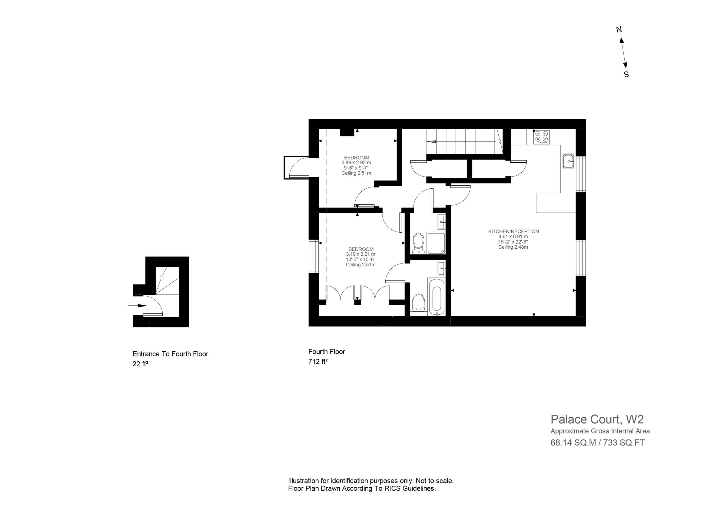 2 bed flat to rent in Palace Court, London W2 - Zoopla