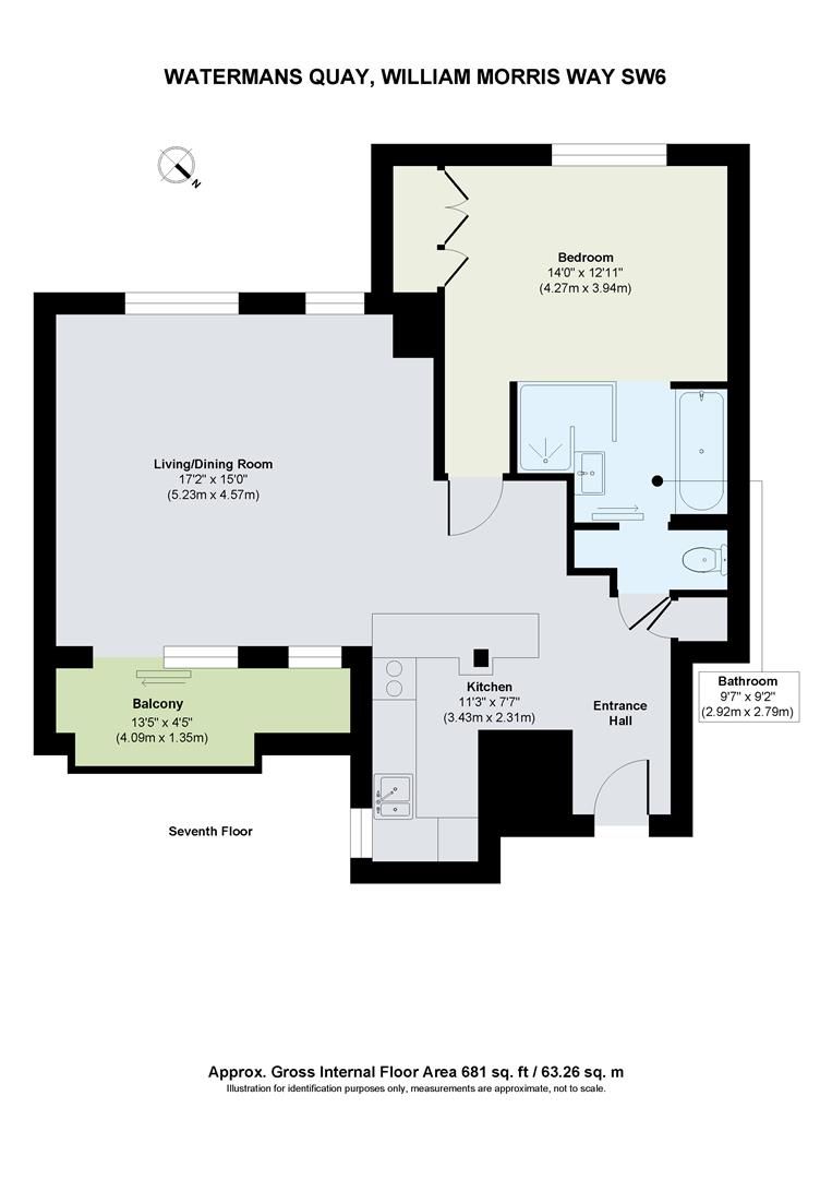 1 bed flat for sale in William Morris Way, Fulham SW6 - Zoopla