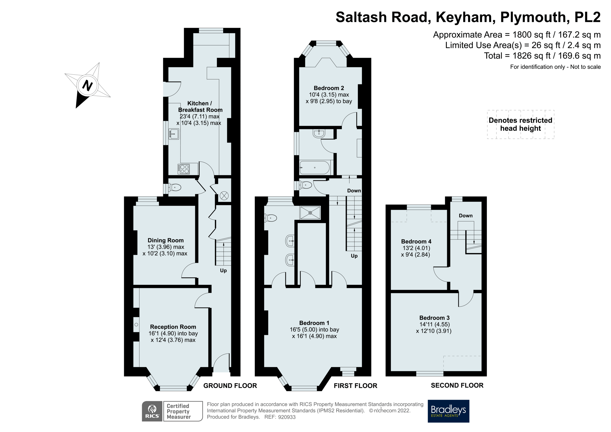 4 bed terraced house for sale in Saltash Road, Keyham, Plymouth, Devon ...