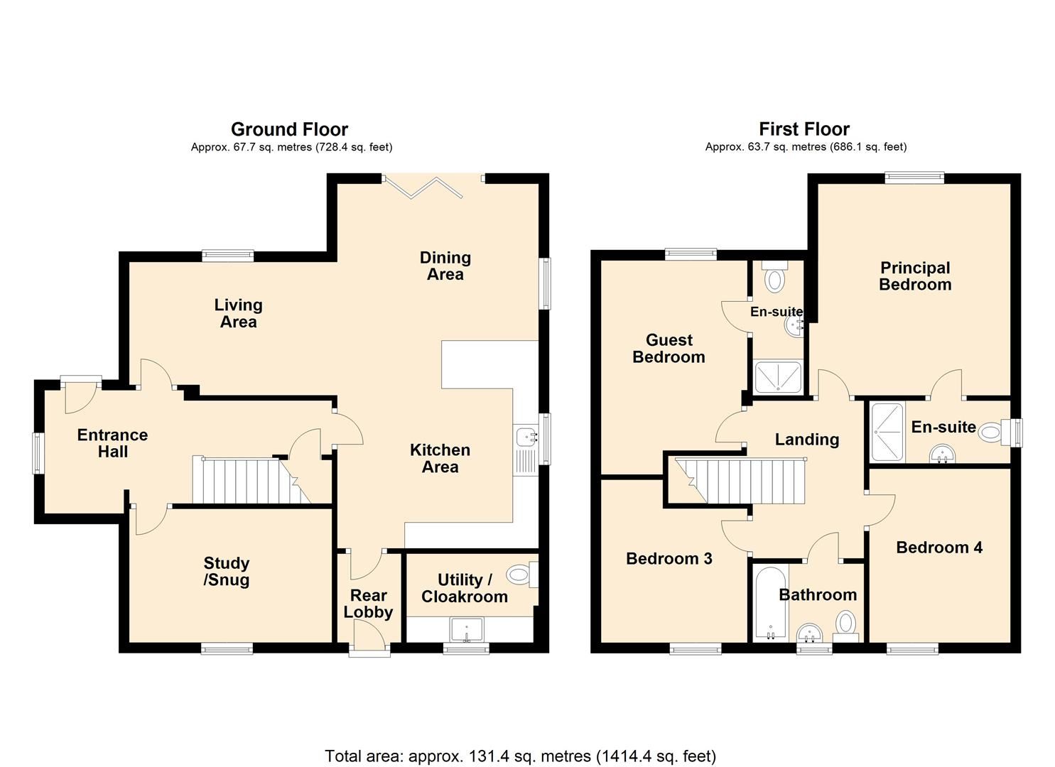 4 bed detached house for sale in Ryelands Road, Leominster ...