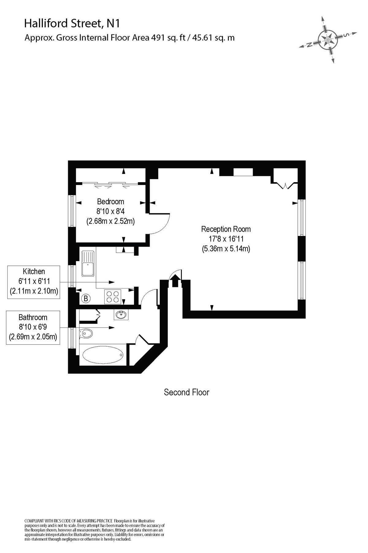 1 bed flat for sale in Halliford Street, London N1 - Zoopla
