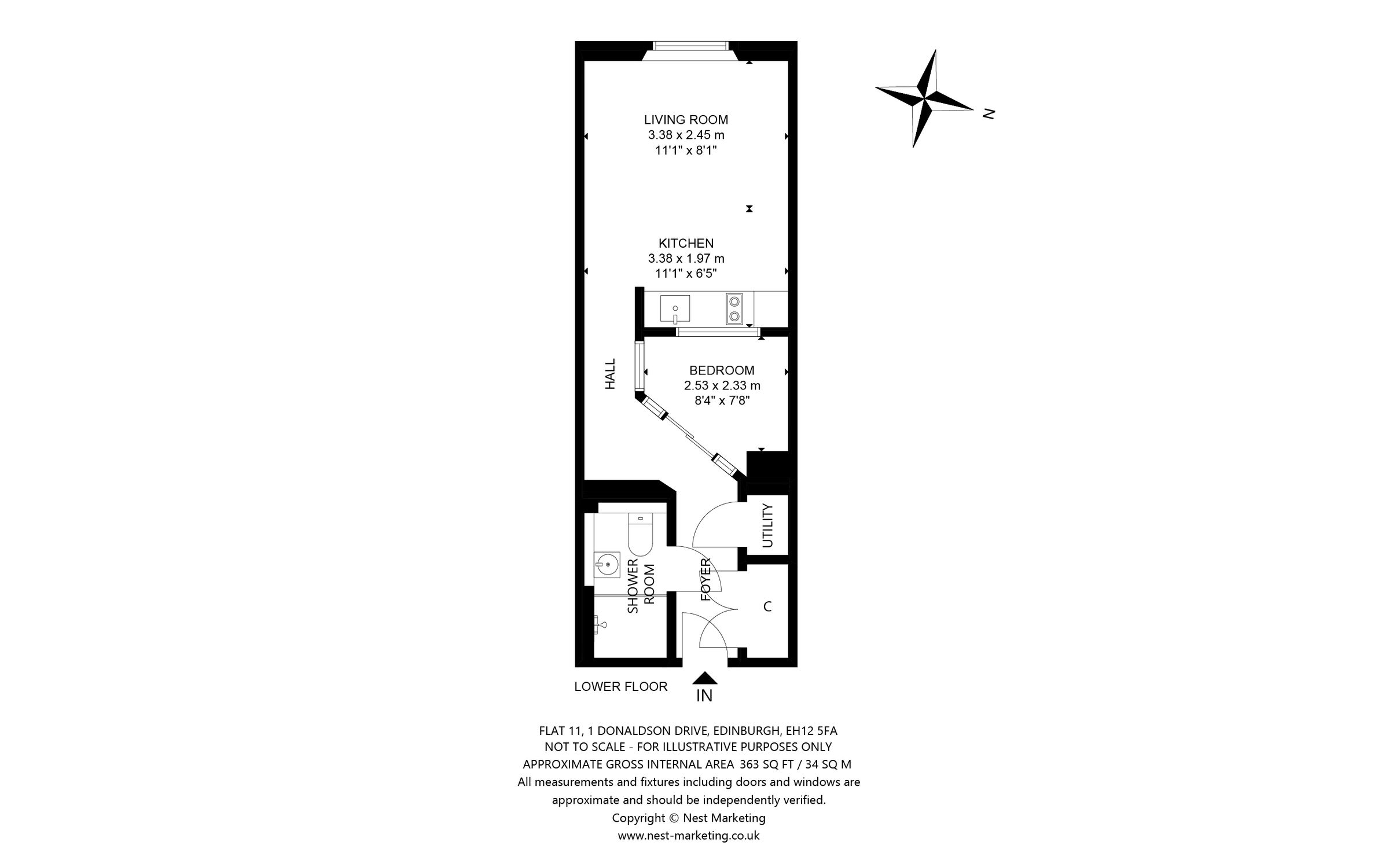 1 bed flat for sale in Donaldson Drive, Edinburgh, Midlothian EH12 - Zoopla