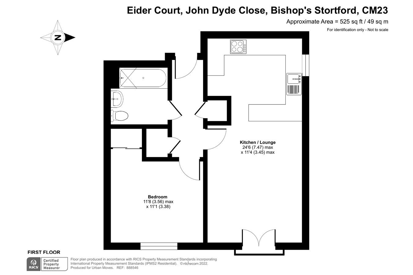 1 bed flat for sale in Eider Court, John Dyde Close, Bishop's Stortford ...
