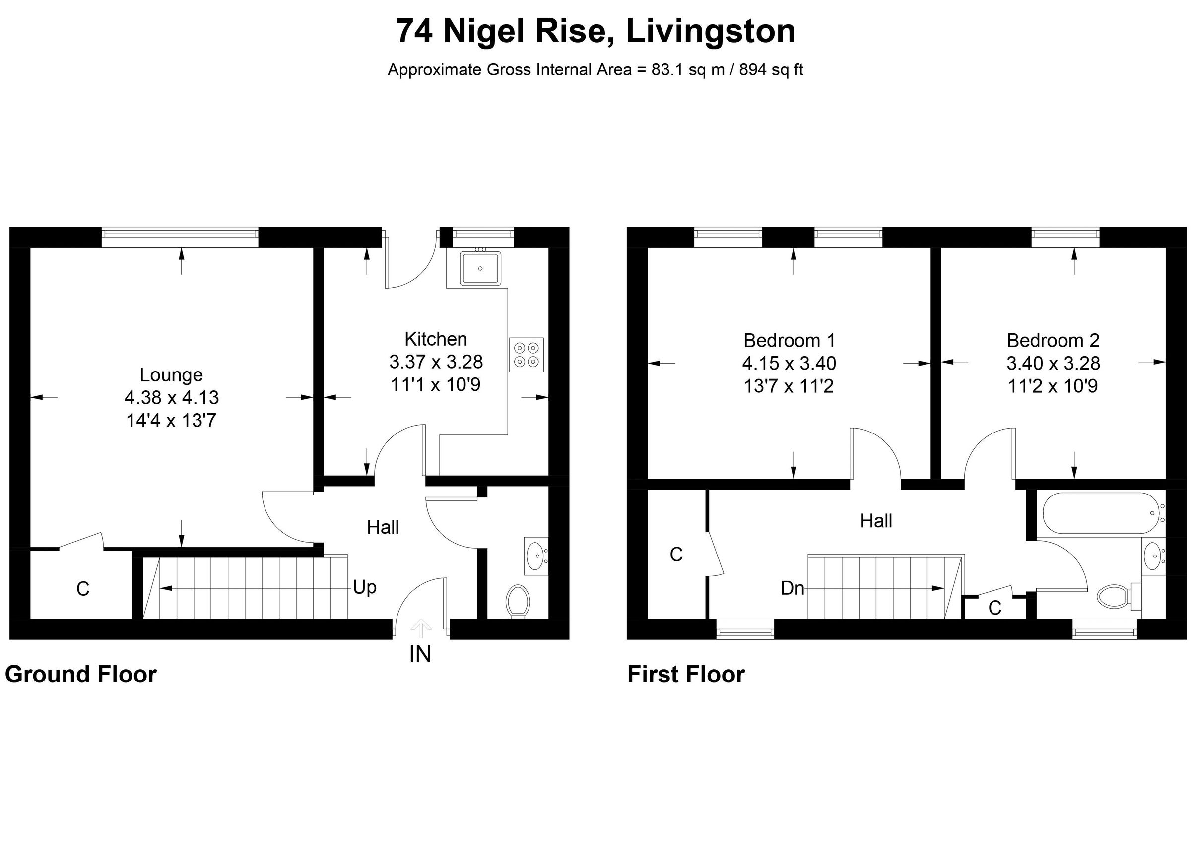 2 bed terraced house for sale in Nigel Rise, Livingston EH54 - Zoopla