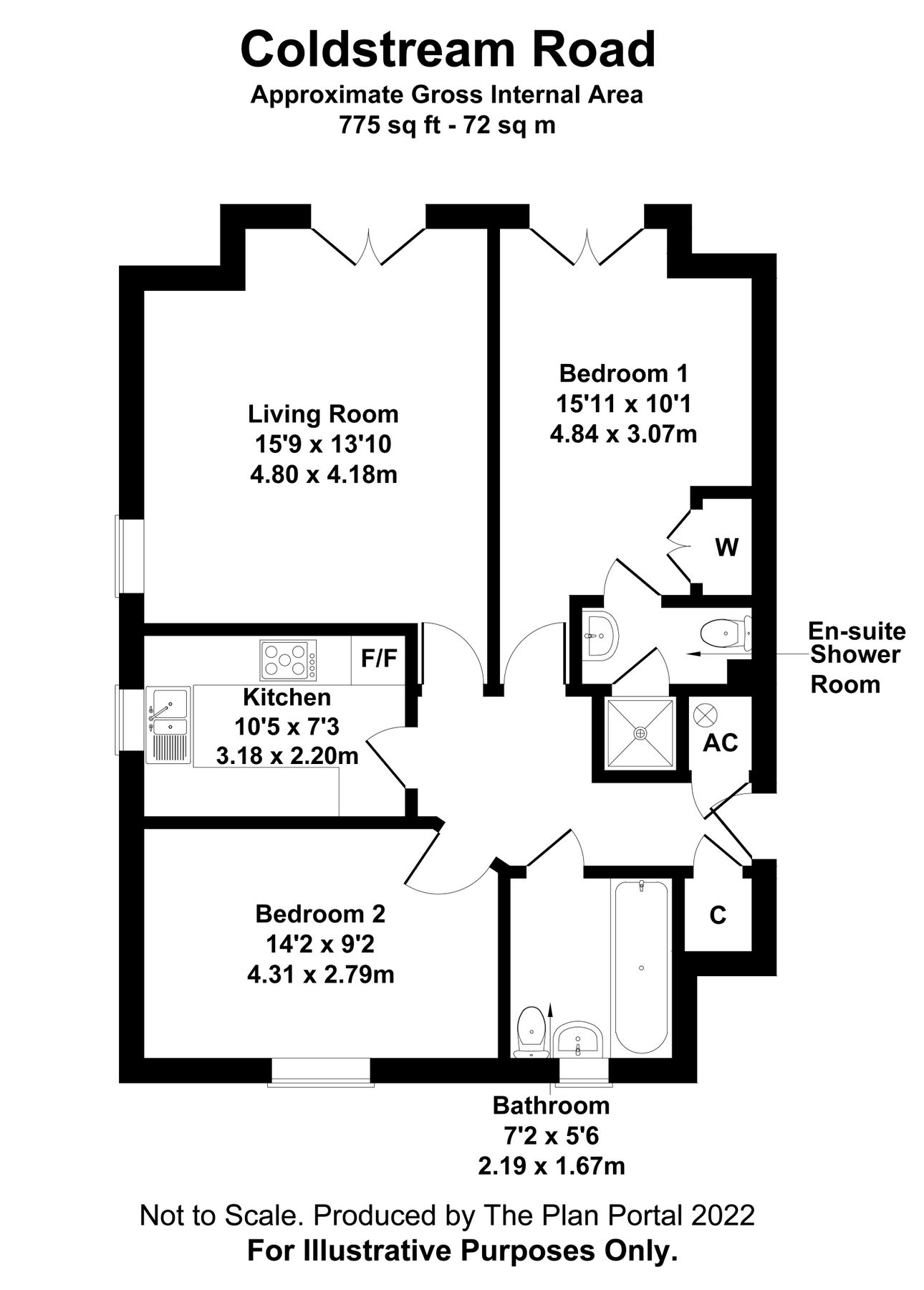 2 bed flat for sale in Coldstream Road, The Village, Caterham CR3 - Zoopla