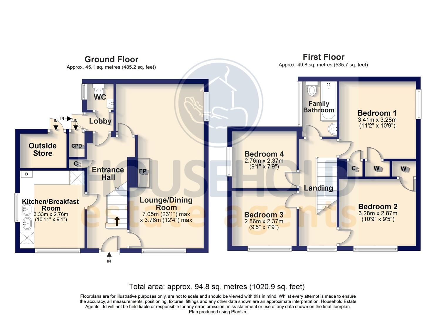 4 bed end terrace house for sale in Tithe Farm Road, Houghton Regis ...