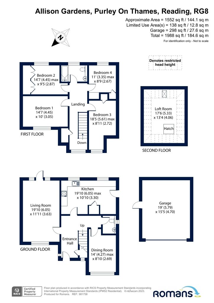 4 Bed Detached House For Sale In Allison Gardens Purley On Thames