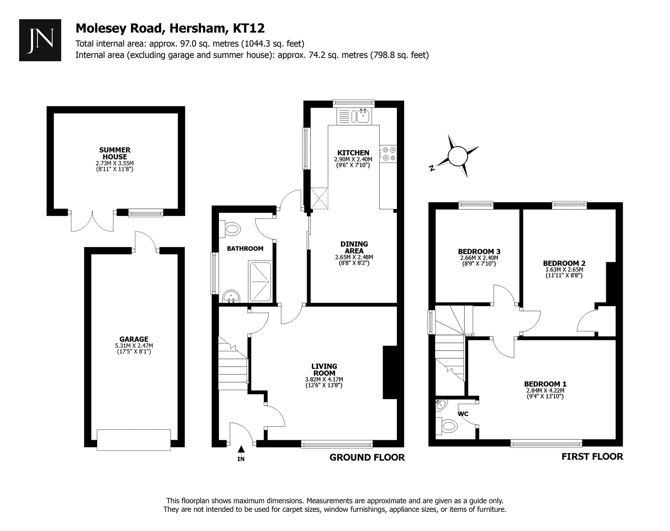 3 bed semi-detached house for sale in Molesey Road, Hersham, Walton-On ...