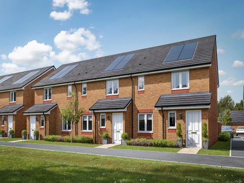 New home, 3 bed terraced house for sale in "The Maybury" at The Wisp ...