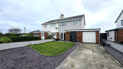 3 bed semi-detached house for sale in Cae Garnedd Estate, Tregele ...