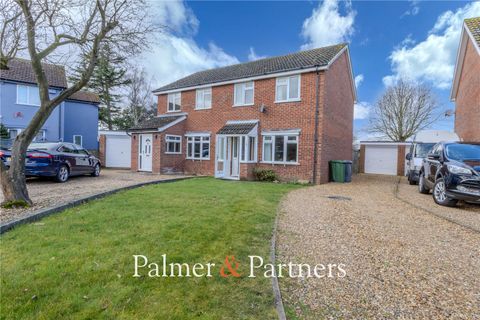 3 bed semi-detached house for sale in Buxlow Close, Knodishall ...