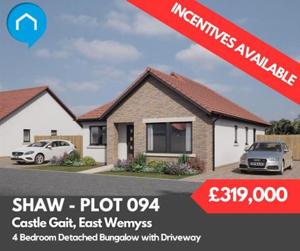 New home, 4 bed detached bungalow for sale in Plot 94 Shaw Castle Gait ...